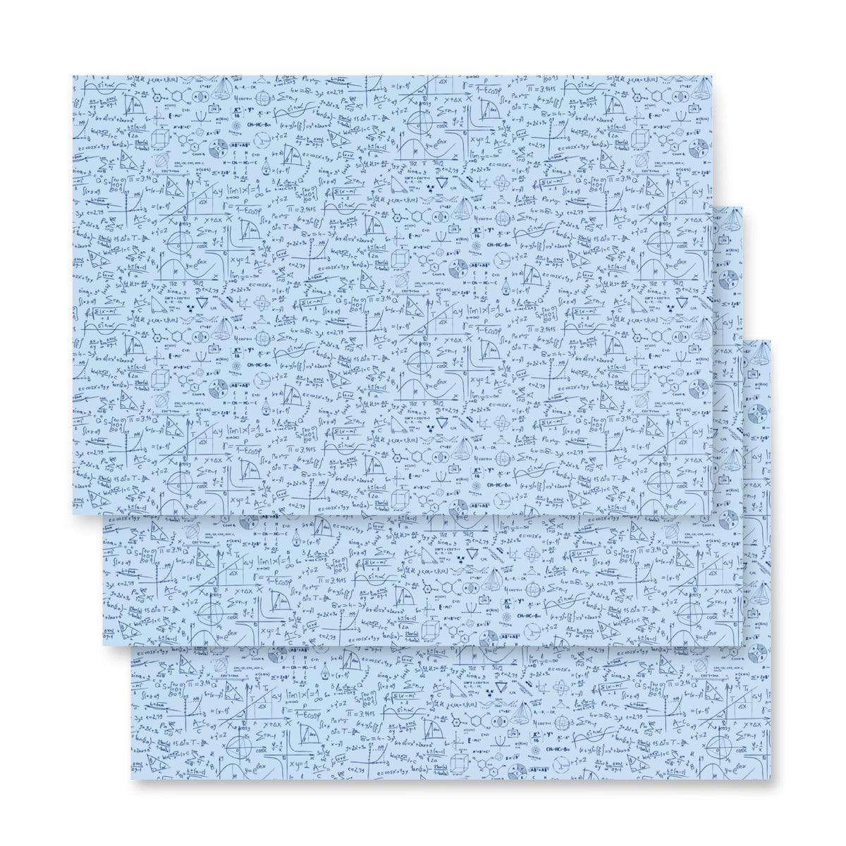 Math & Science Themed Wrapping Paper (3 sheets) – Artwork by Lili